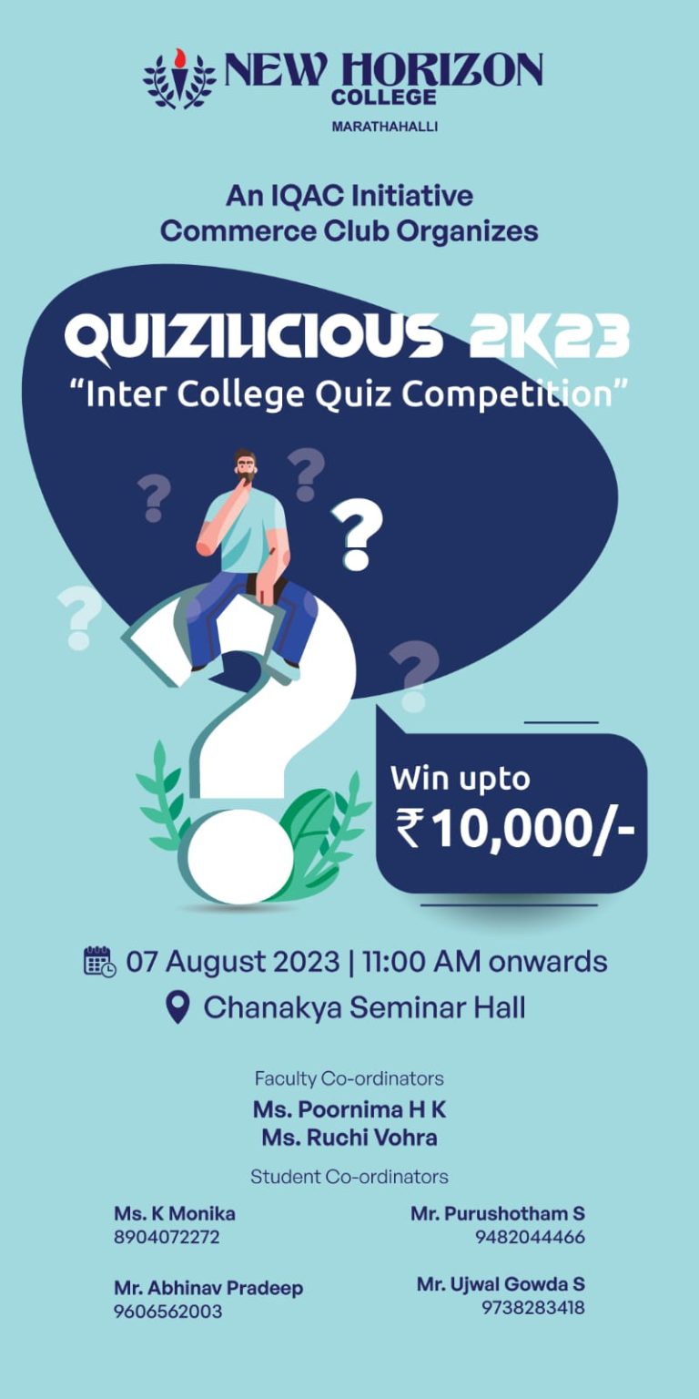 Inter College Quiz Compitition 2023 - New Horizon College